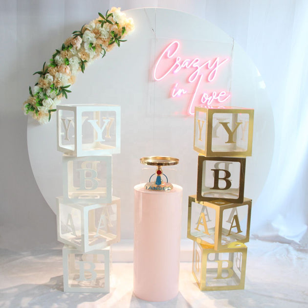 Cubes ''BABY'' Acrylique transparent et or | Location de tables et chaises