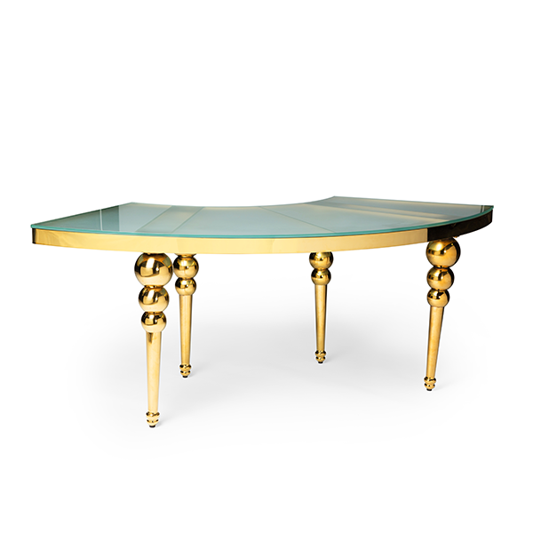 Table Serpentine Louisa Or | Location de tables et chaises